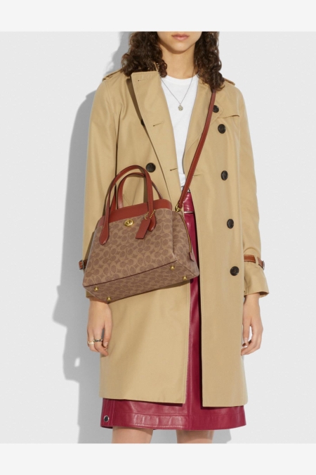 Sac à Main En Cuir Coach Lora 89486 B4/bk Marron | Latroikastore.com