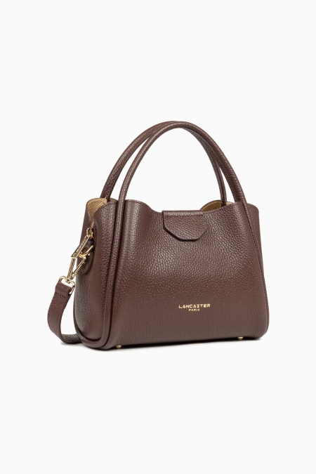 Sac à Main En Cuir Grainé Lancaster Ida Double 470-83 Marron ...